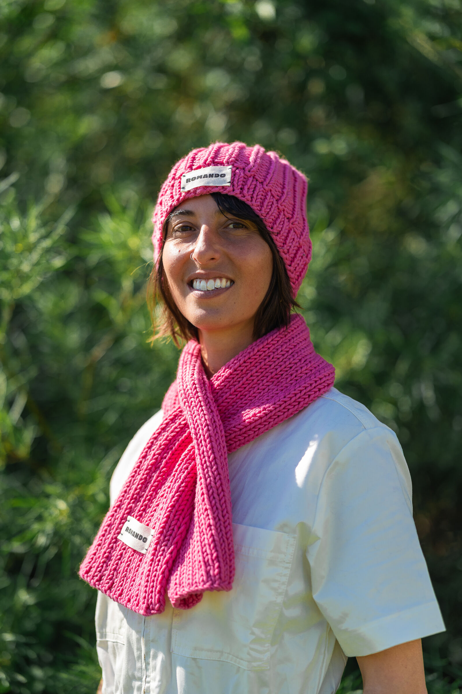 BONNET ROSE ROMANTIQUE - ROMANDO